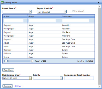 Adding the Pending Repair Details